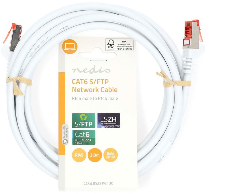 Võrgukaabel Nedis RJ45 - RJ45 CAT6, 3m - Klick e-pood