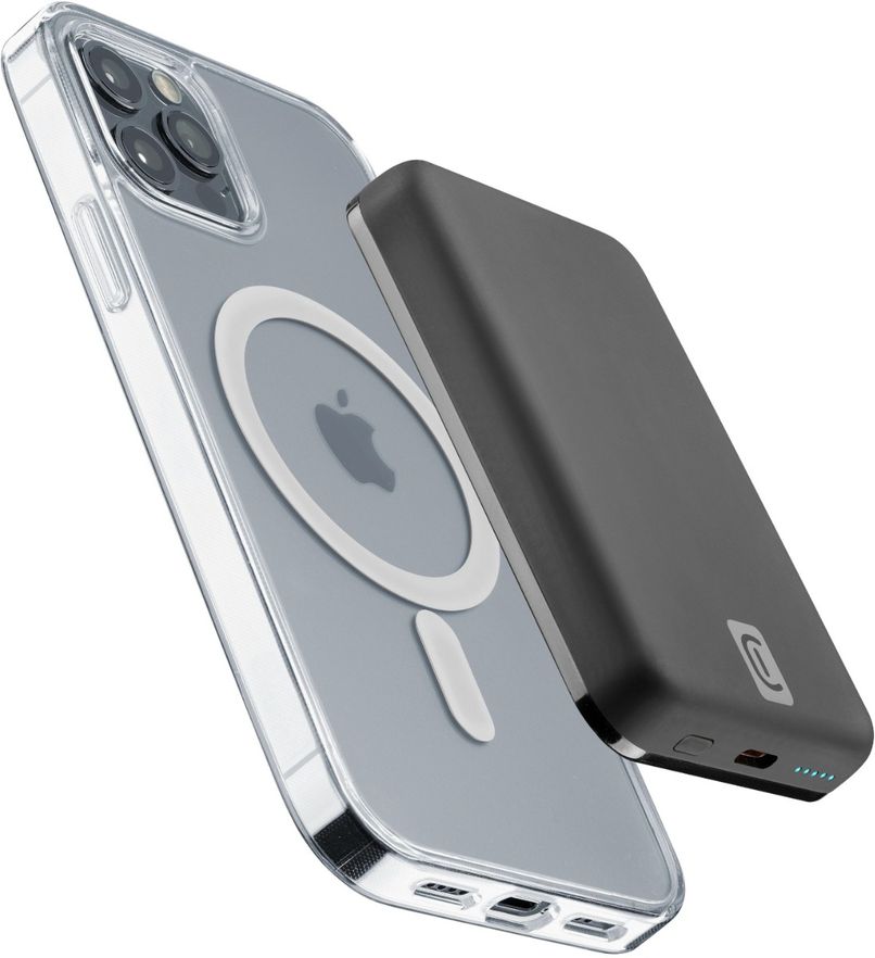 Akupank Cellular Line 5000mAh Magsafe, must - Klick e-pood