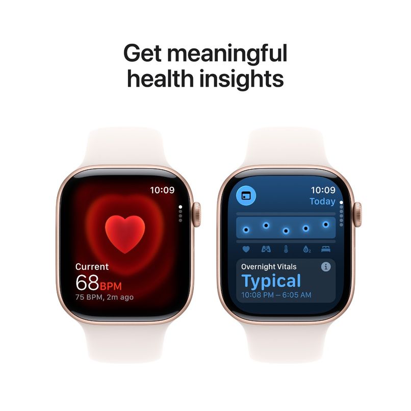 Nutikell Apple Series 11 GPS 42mm Rose Gold/Light Blush Sport M/L ...