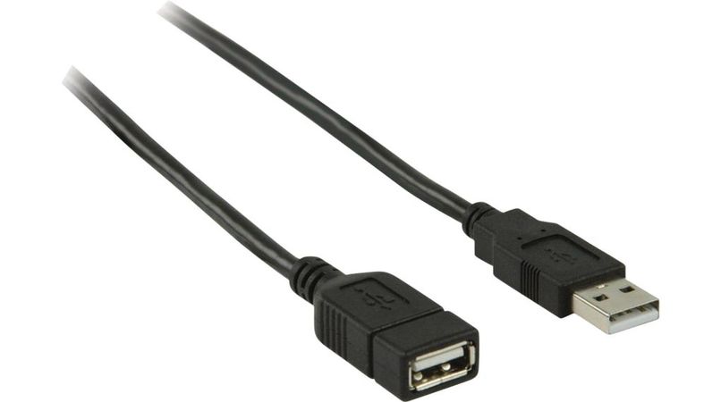 Nedis USB-A - USB-A (F) 2m kaabel – USB 2.0 pikendus - Klick