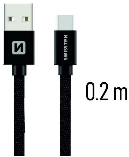 USB kaabel Swissten USB-A - USB-C, 0.2m - Klick